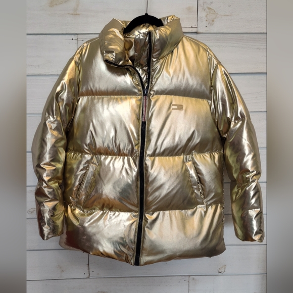 Tommy Hilfiger | Jackets & Coats | Tommy Icon Puffer Jacket Gold Medium ...